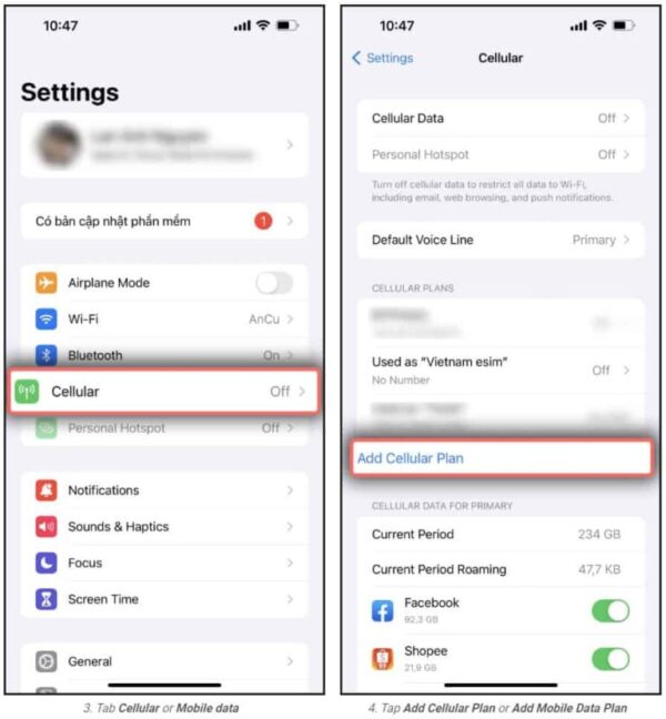 How to activate eSIM - Airalo Esim USA